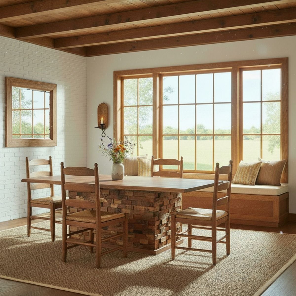 brick dining room sets