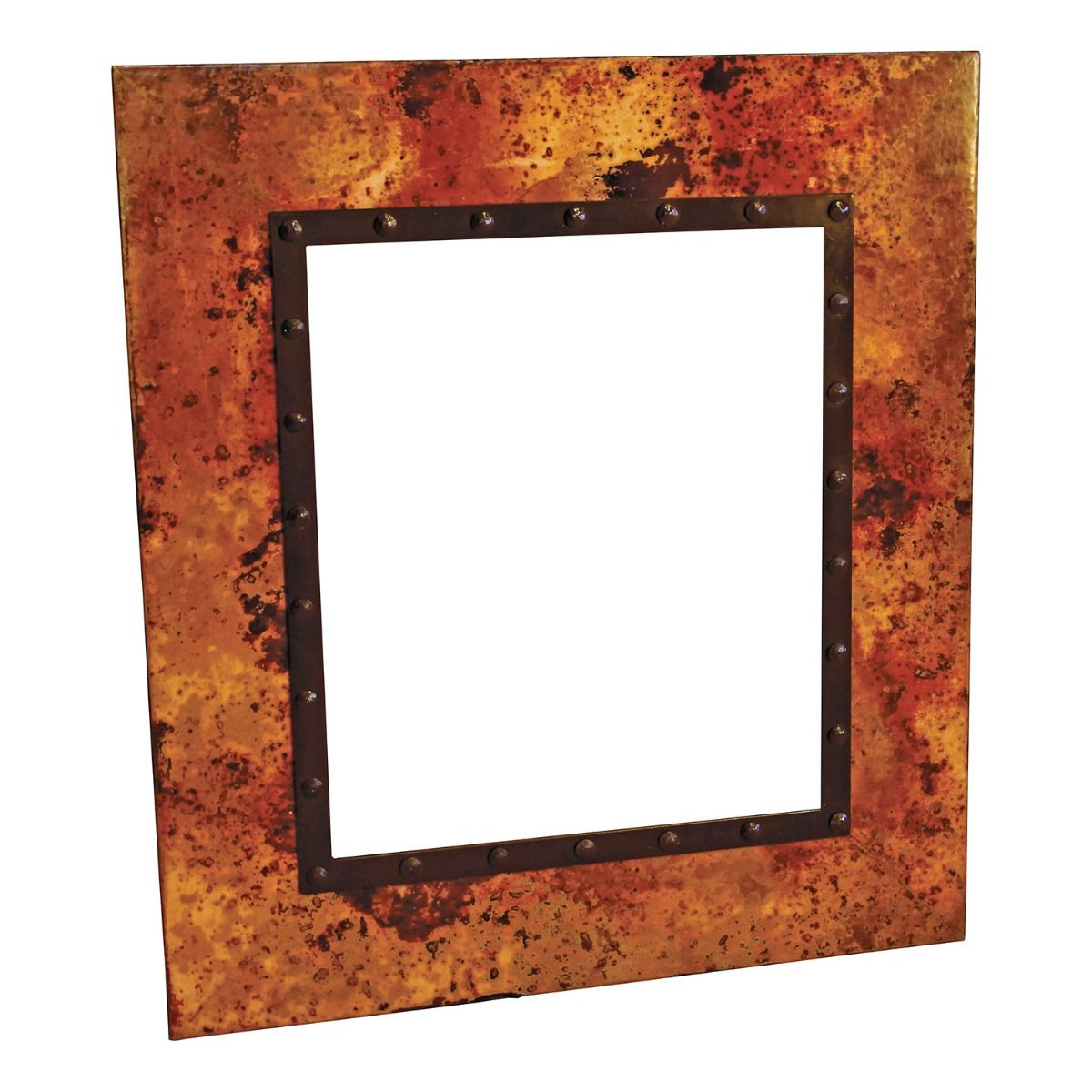 Rustic Hammered Copper Mirror