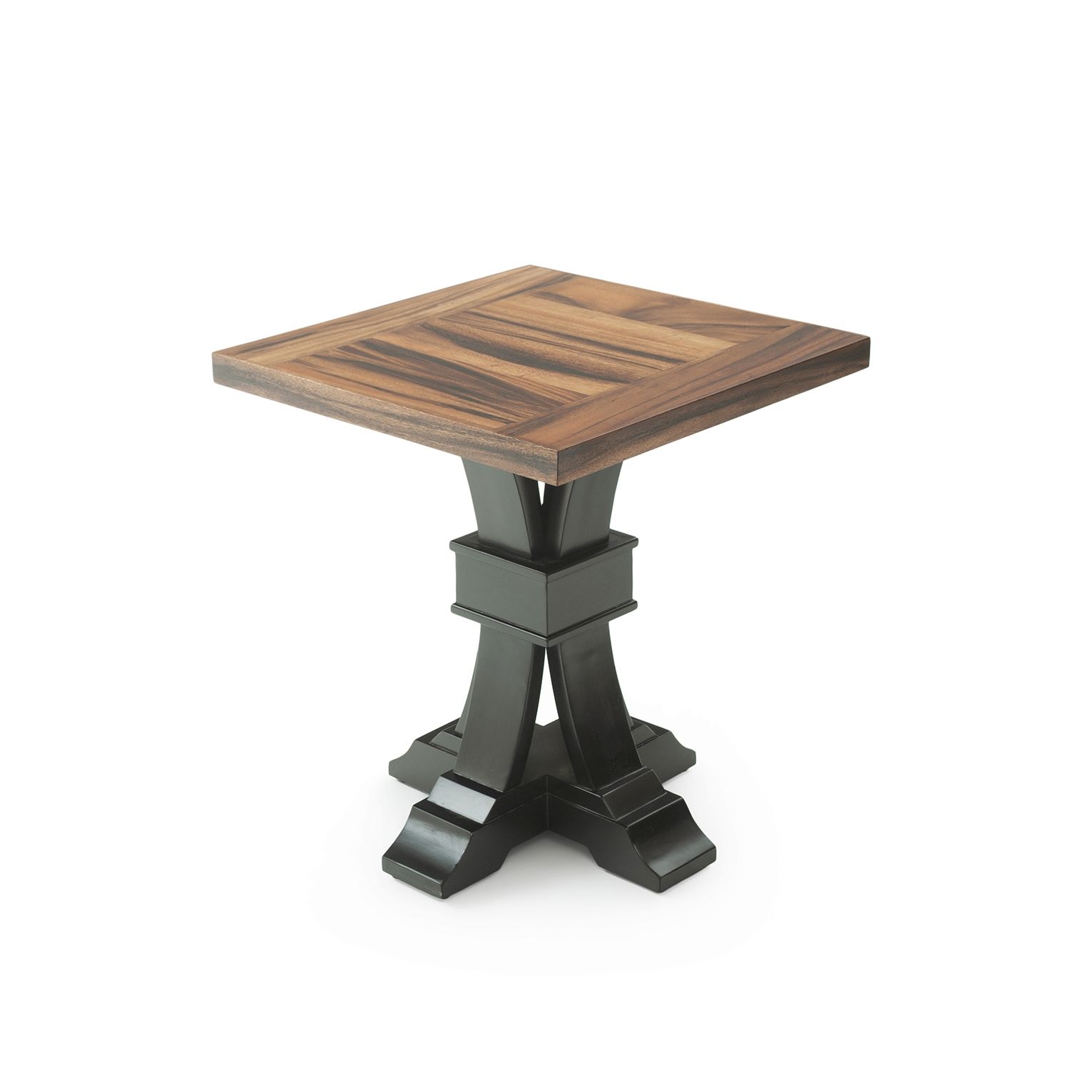 Modern Tuscan Ebony Mahogany & Golden Walnut End Table
