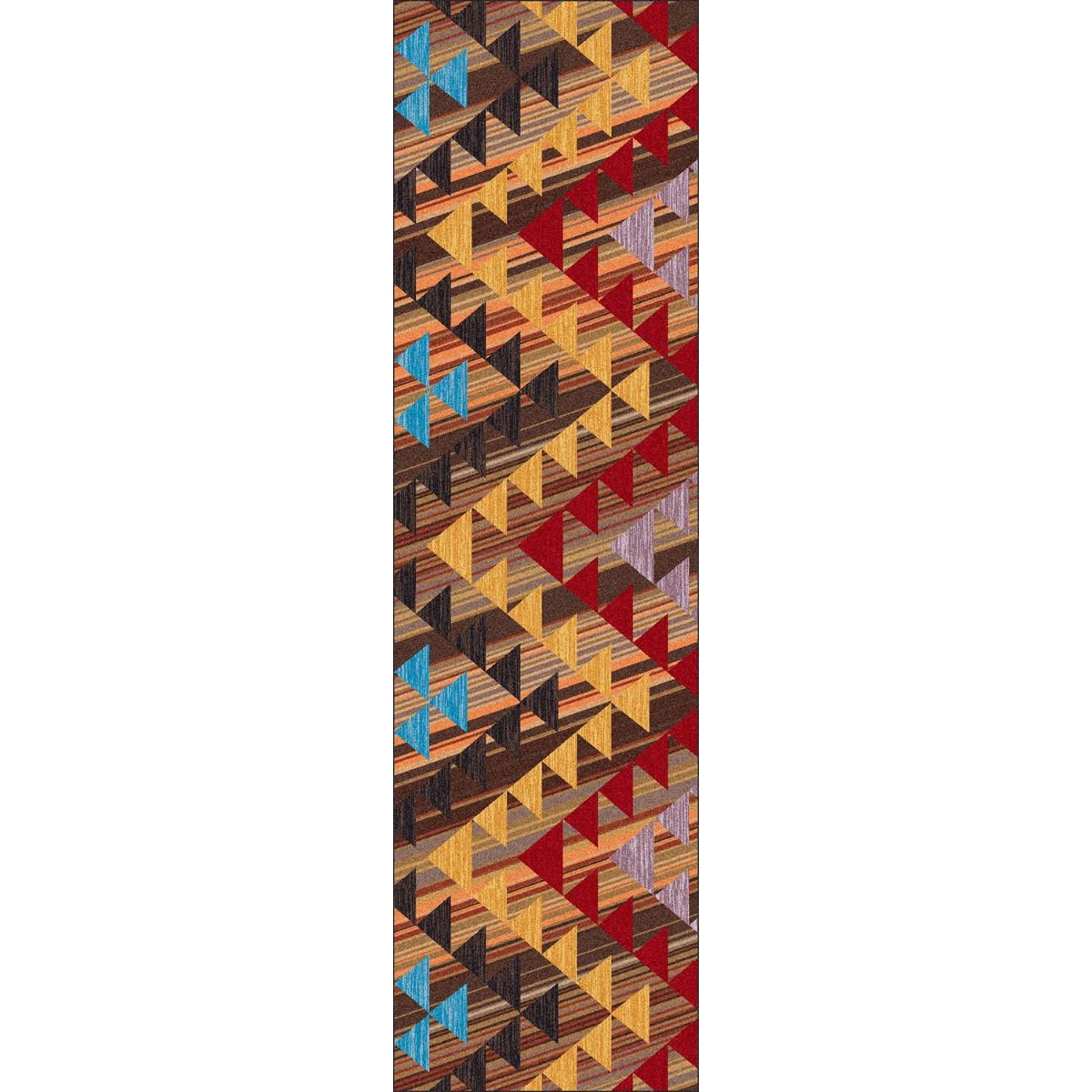 Time Travel Multi-Colored Runner Rug