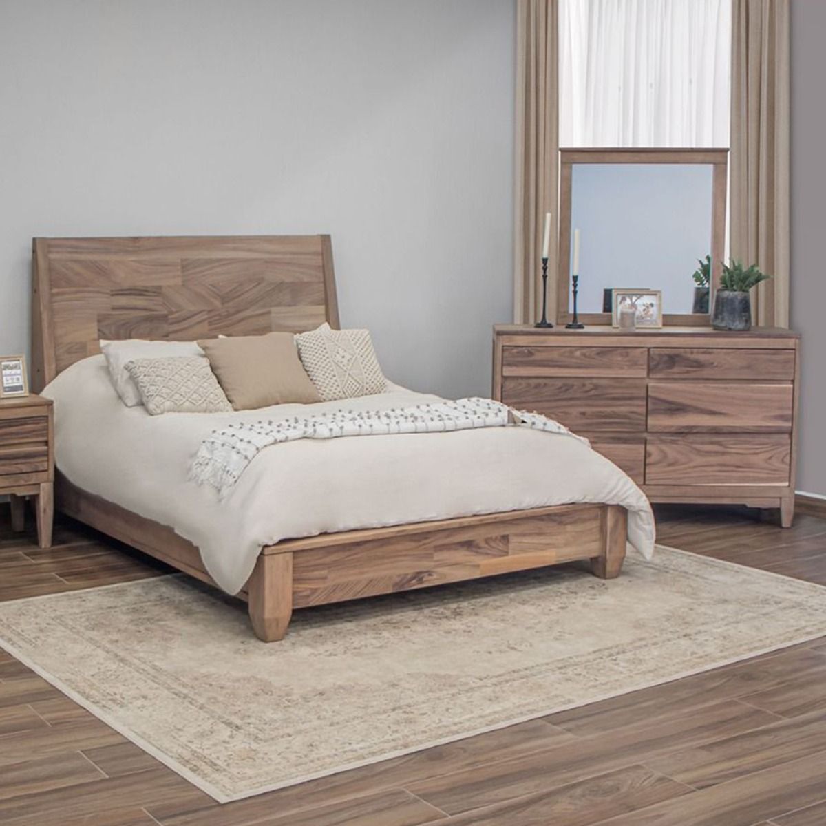 Parota Nova Natural Wood Bed