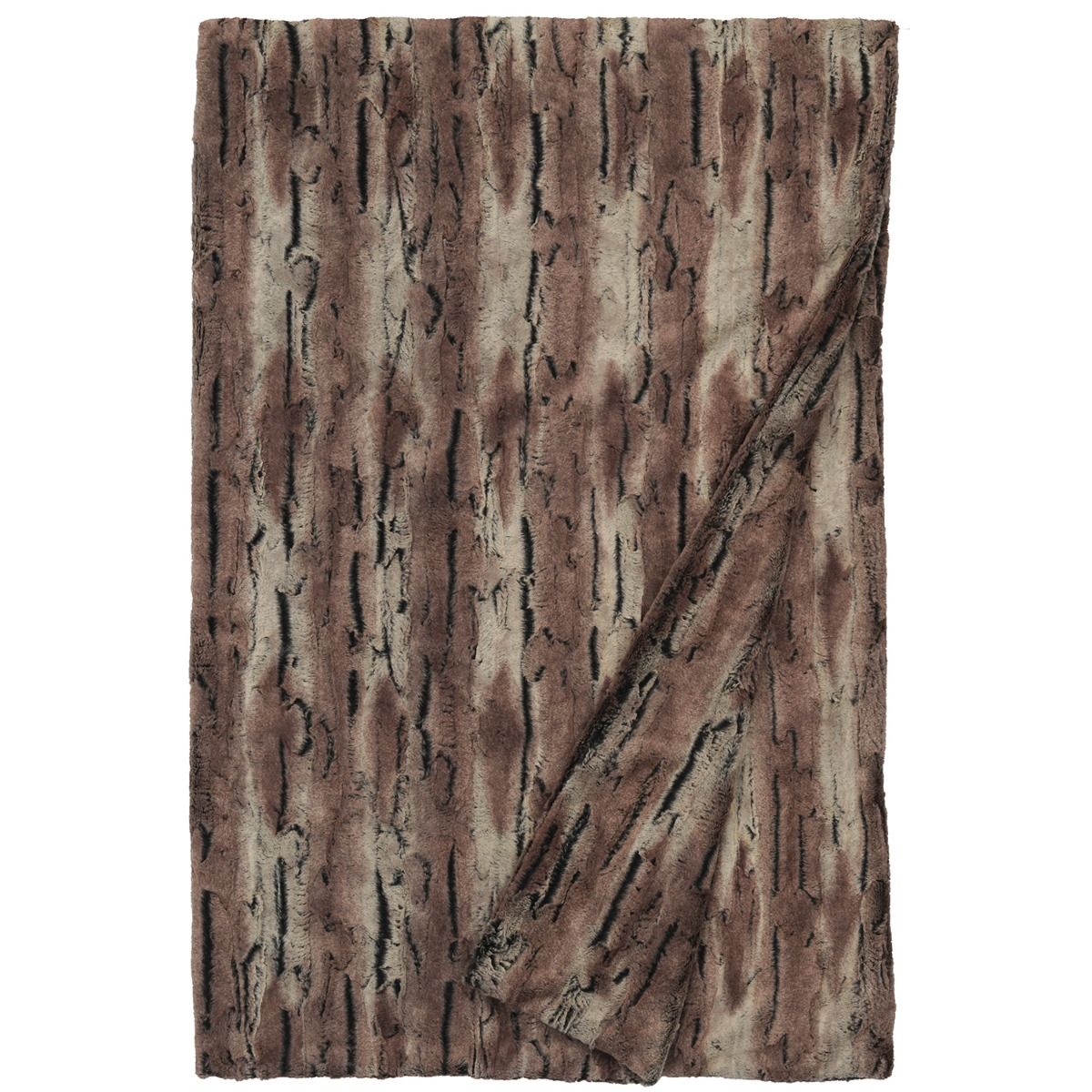 Pewter Fox Cuddle Fur Throw Blanket