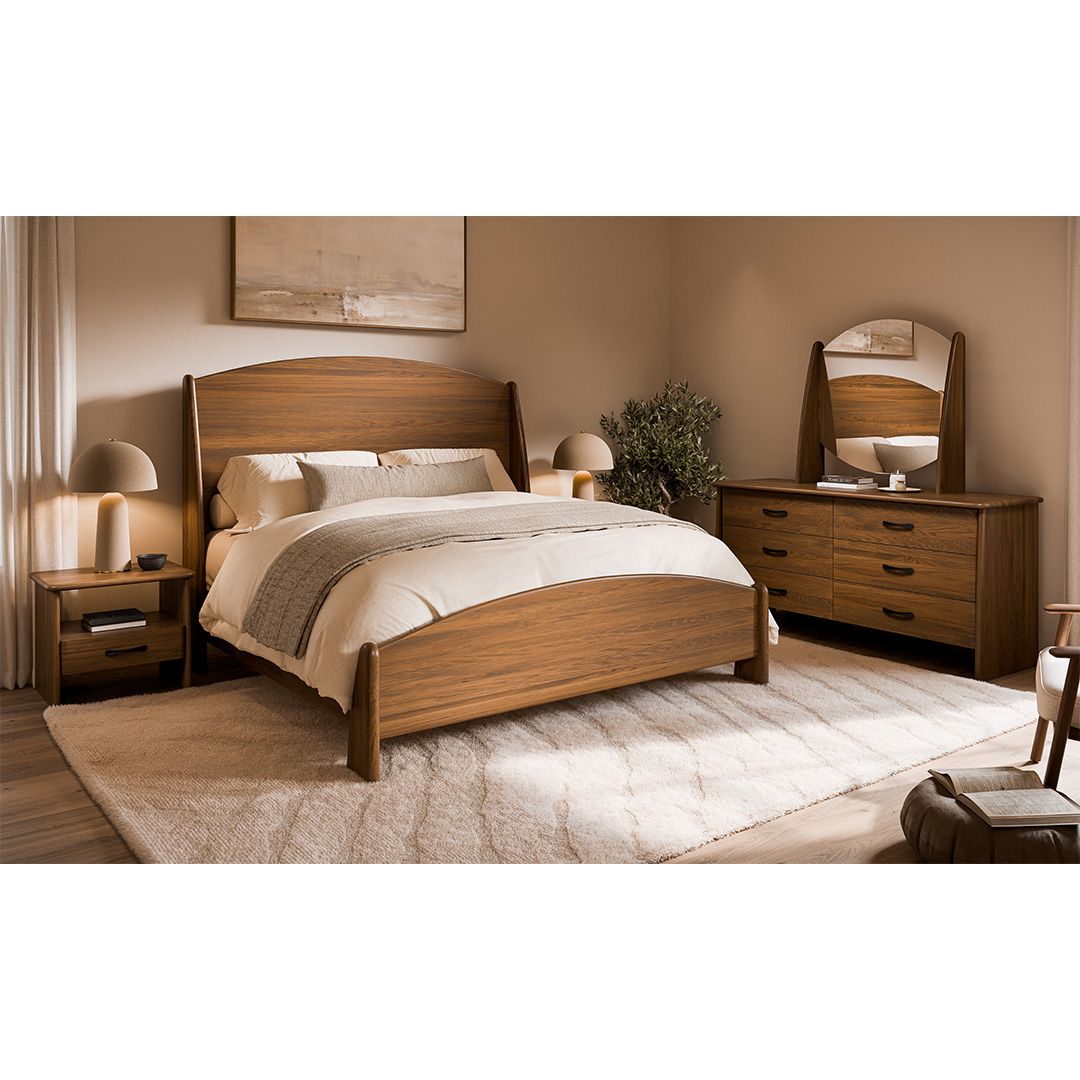Pueblo Rustic Oak Bed