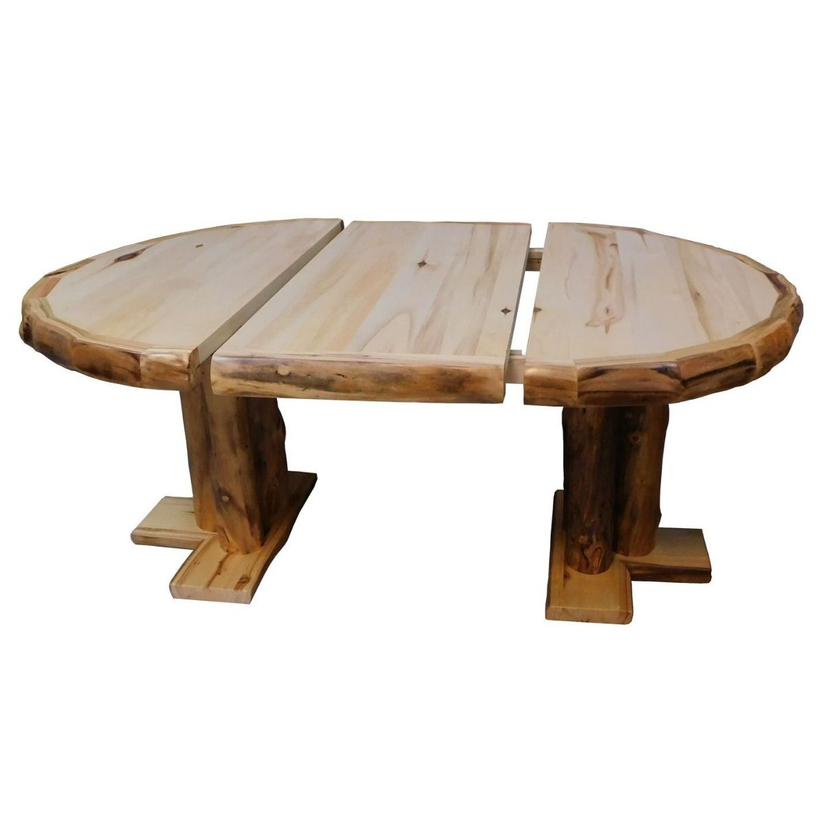 Beartooth Aspen Round Log Pedestal Dining Table