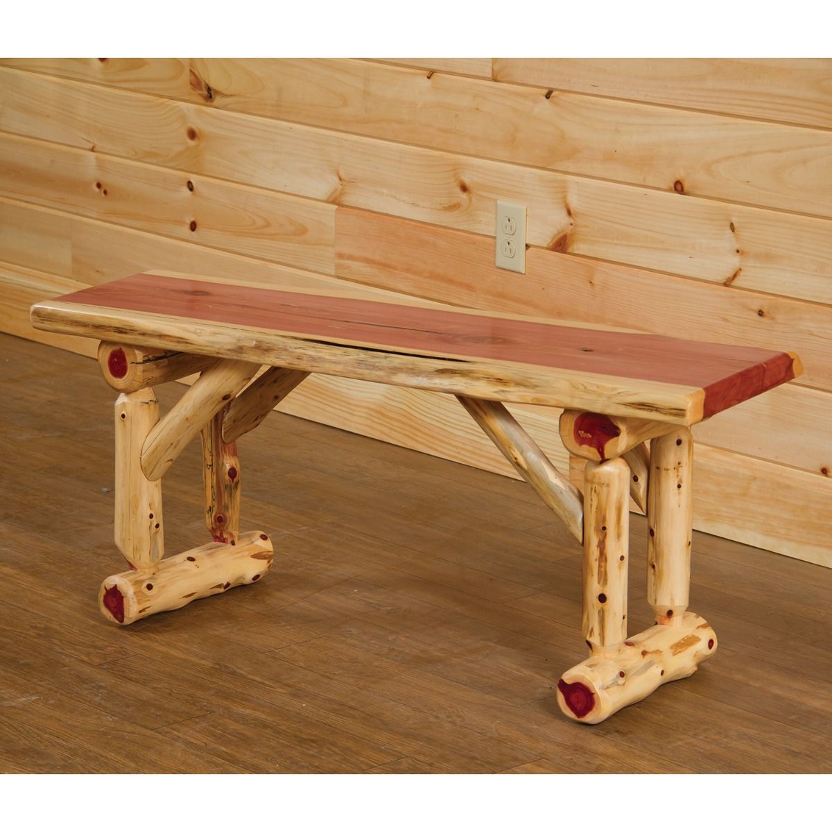 Red Cedar Slab Bench