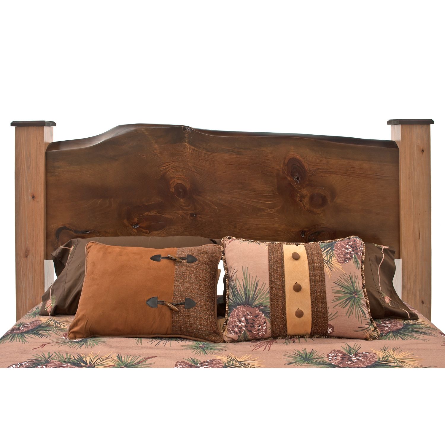 Refined Rustic Bed with Natural Slabs