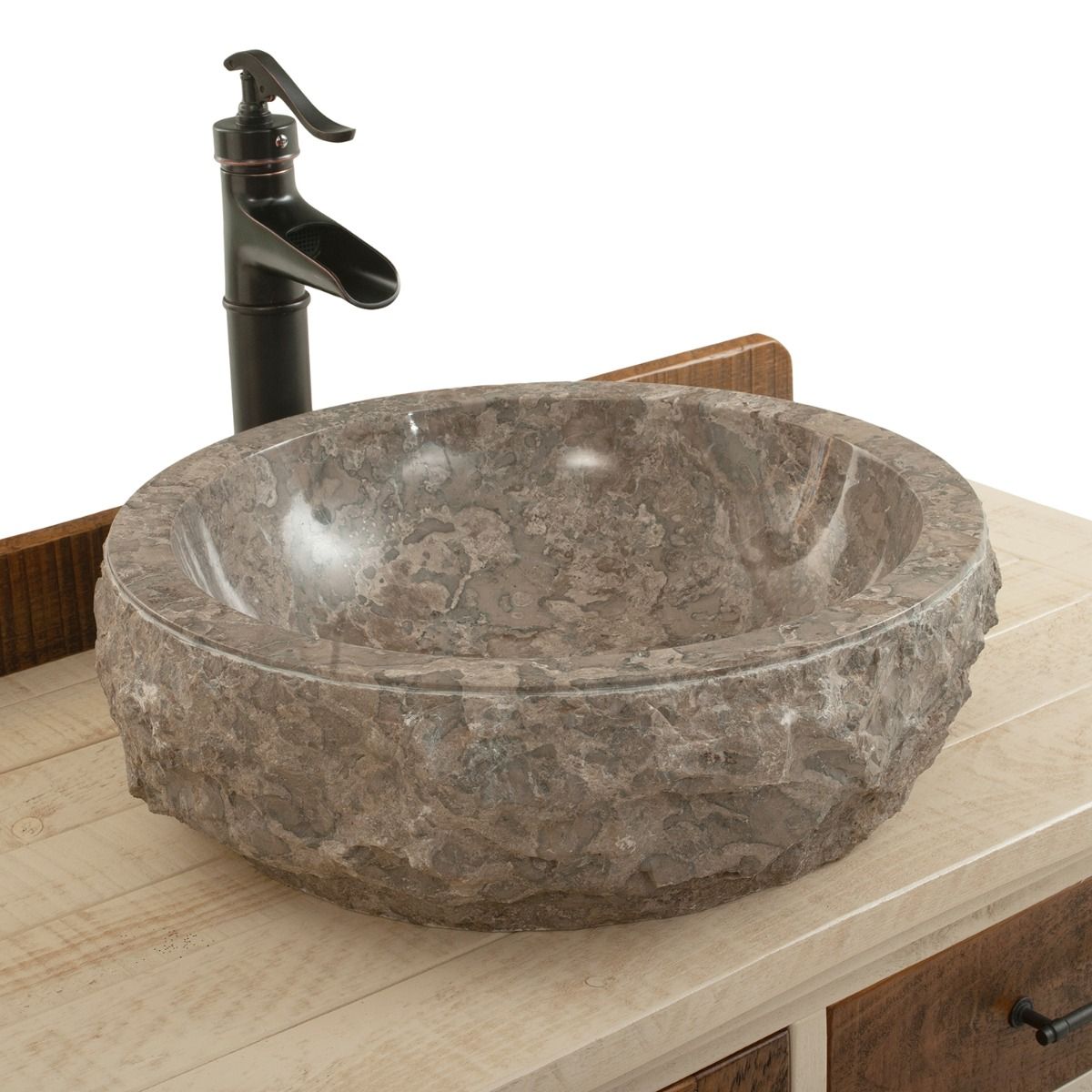 Naturally Textured Granite Vessel Sink