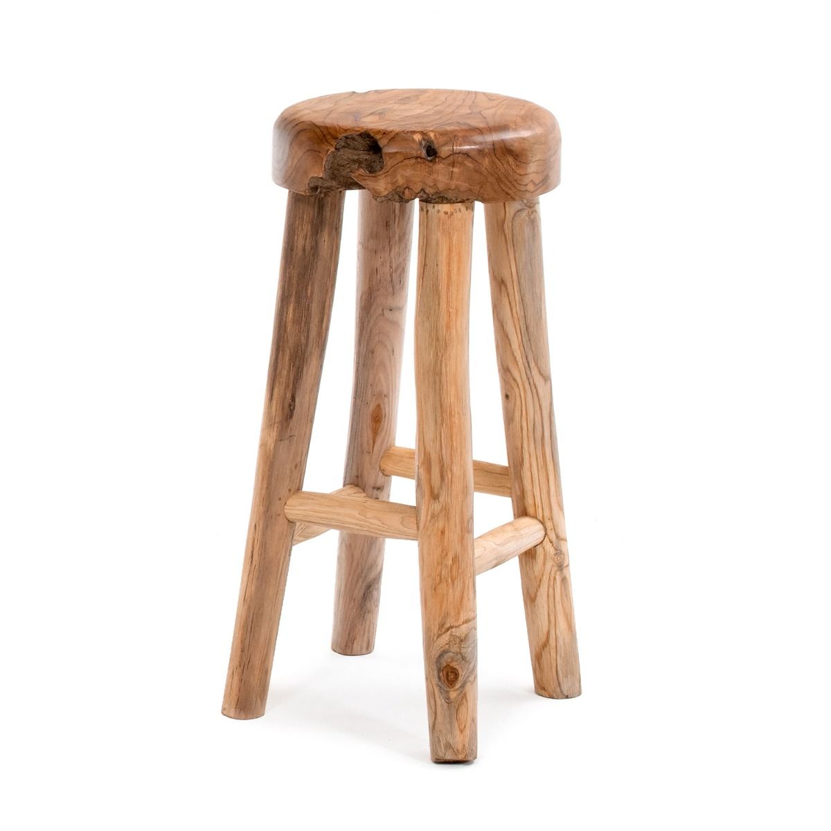 Round Teak Pub Table & Stool Set