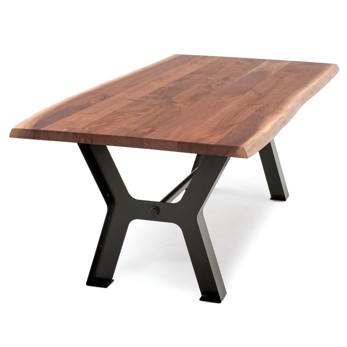 Rustic Forge Natural Wood Dining Table