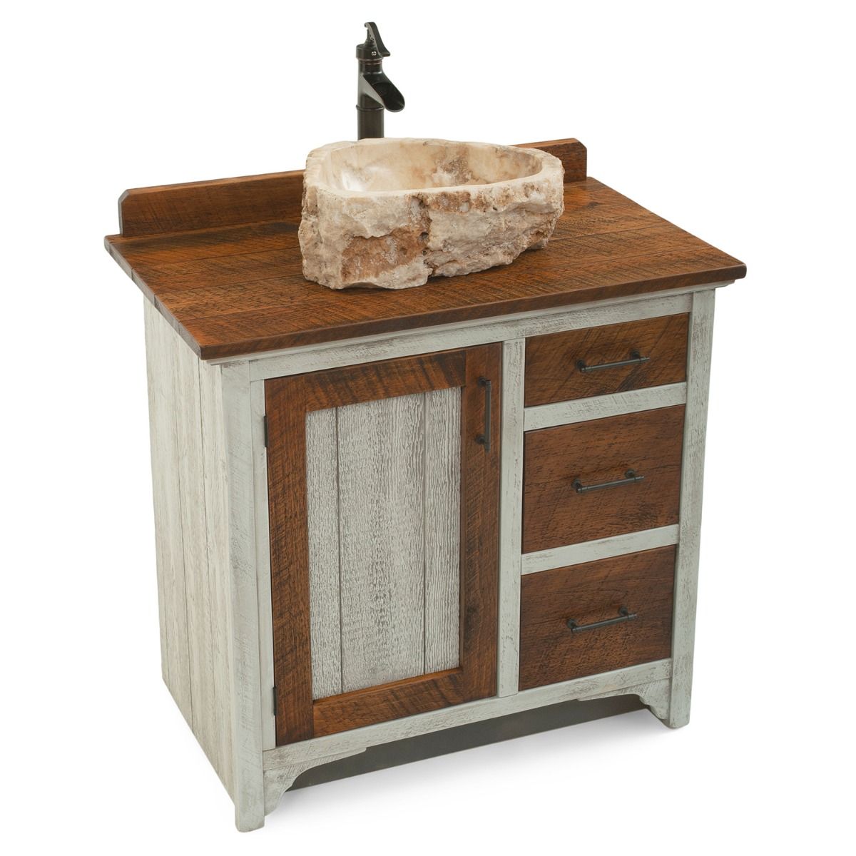 Rustic Reflections Barnwood Vanity