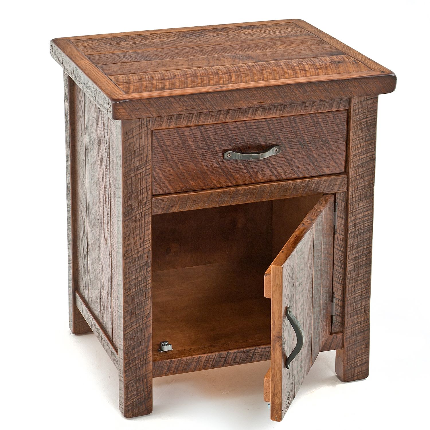 simple rustic bedside table