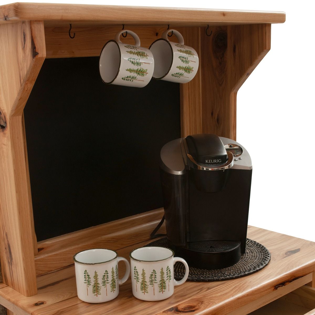 Saranac Rustic Hickory Log Coffee Cabinet