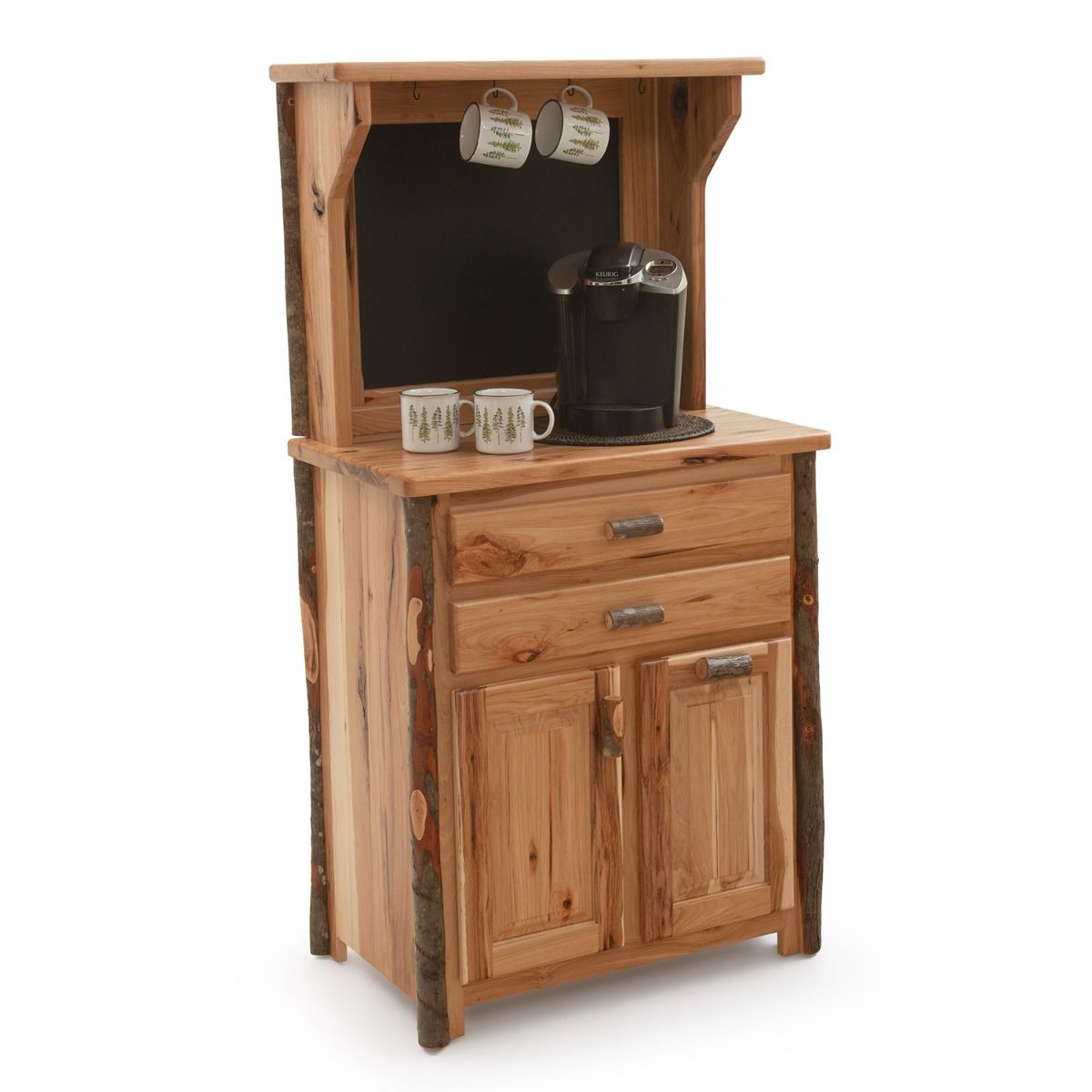 Saranac Rustic Hickory Log Coffee Cabinet