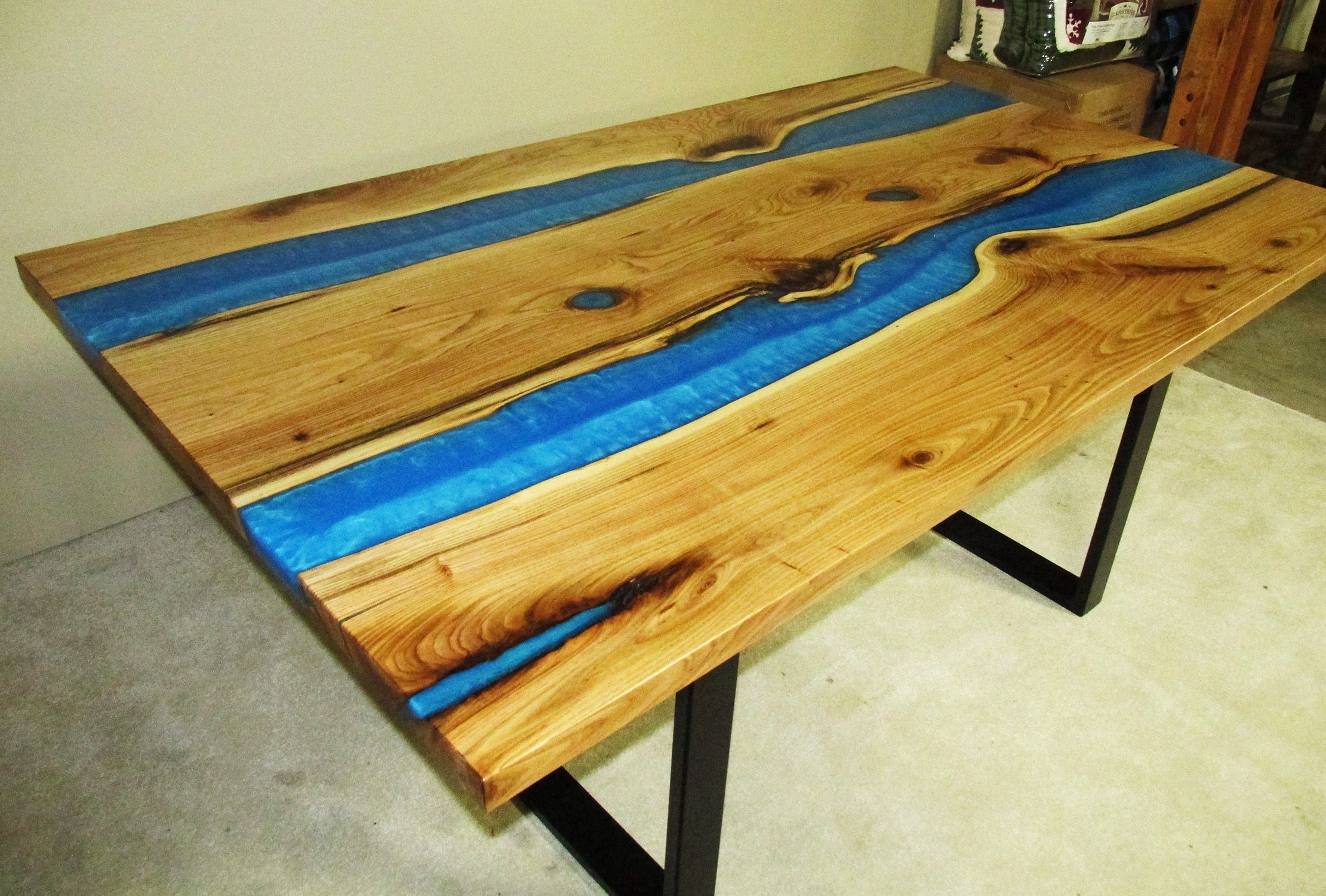 Rustic Double River Slab Dining Table