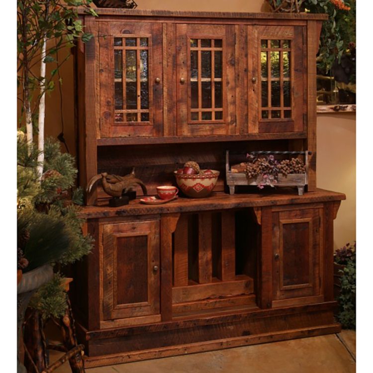 rustic wood sideboard