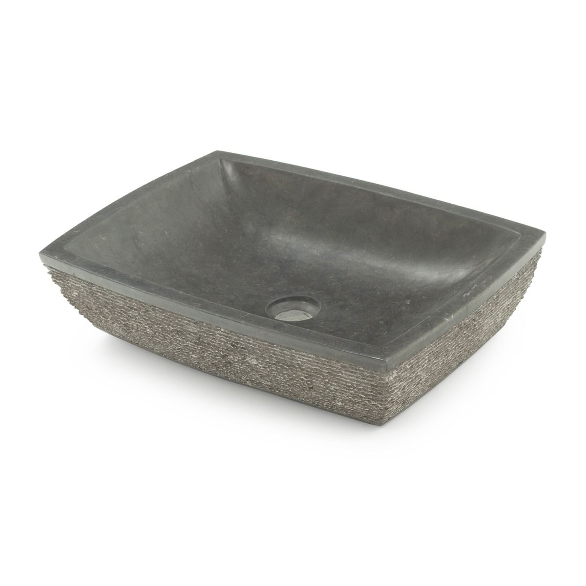 square stone sink