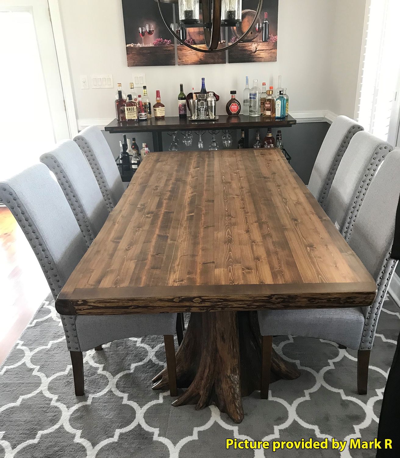 Cedar Stump Base Log Dining Table 95210