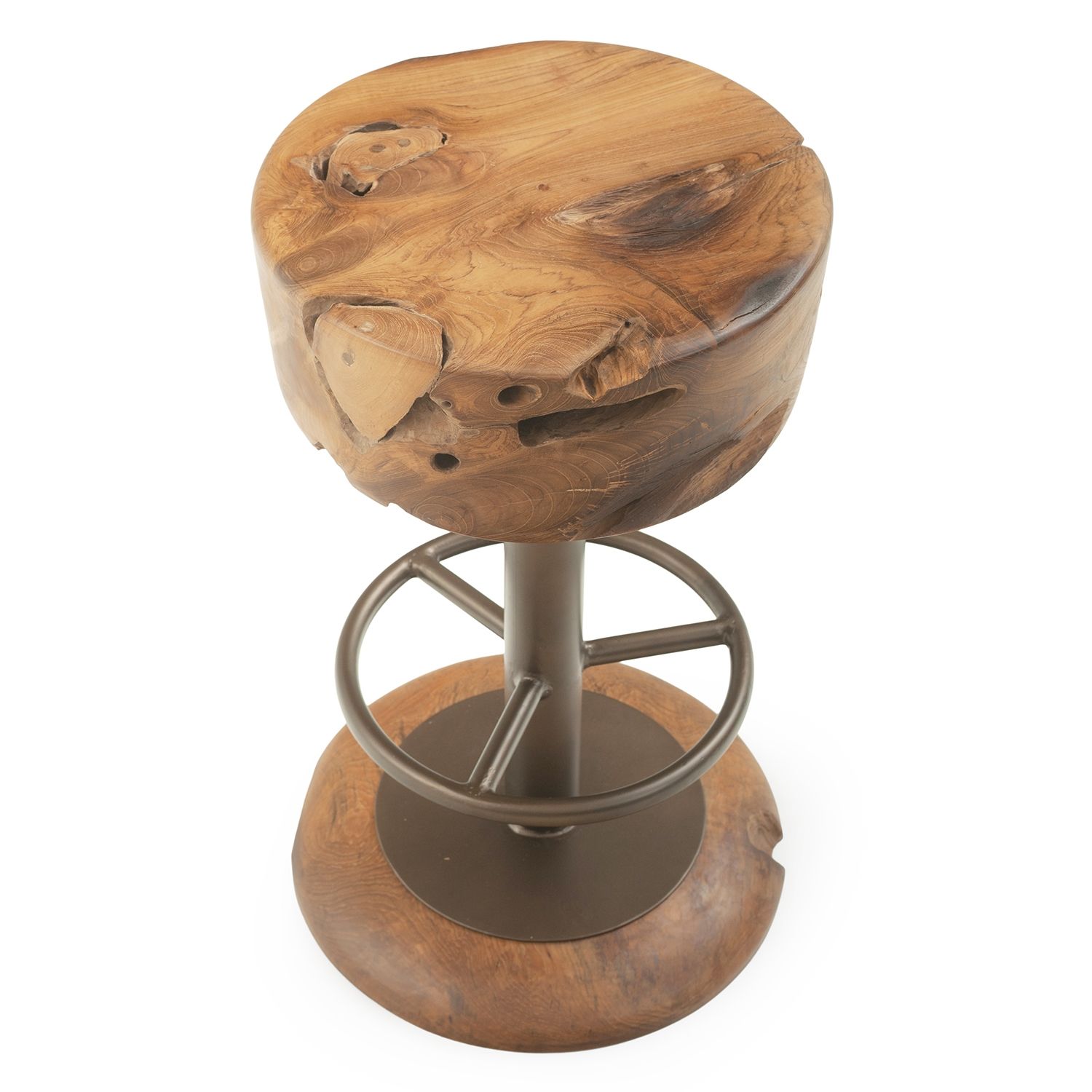 Rustic Teak Bar Stools