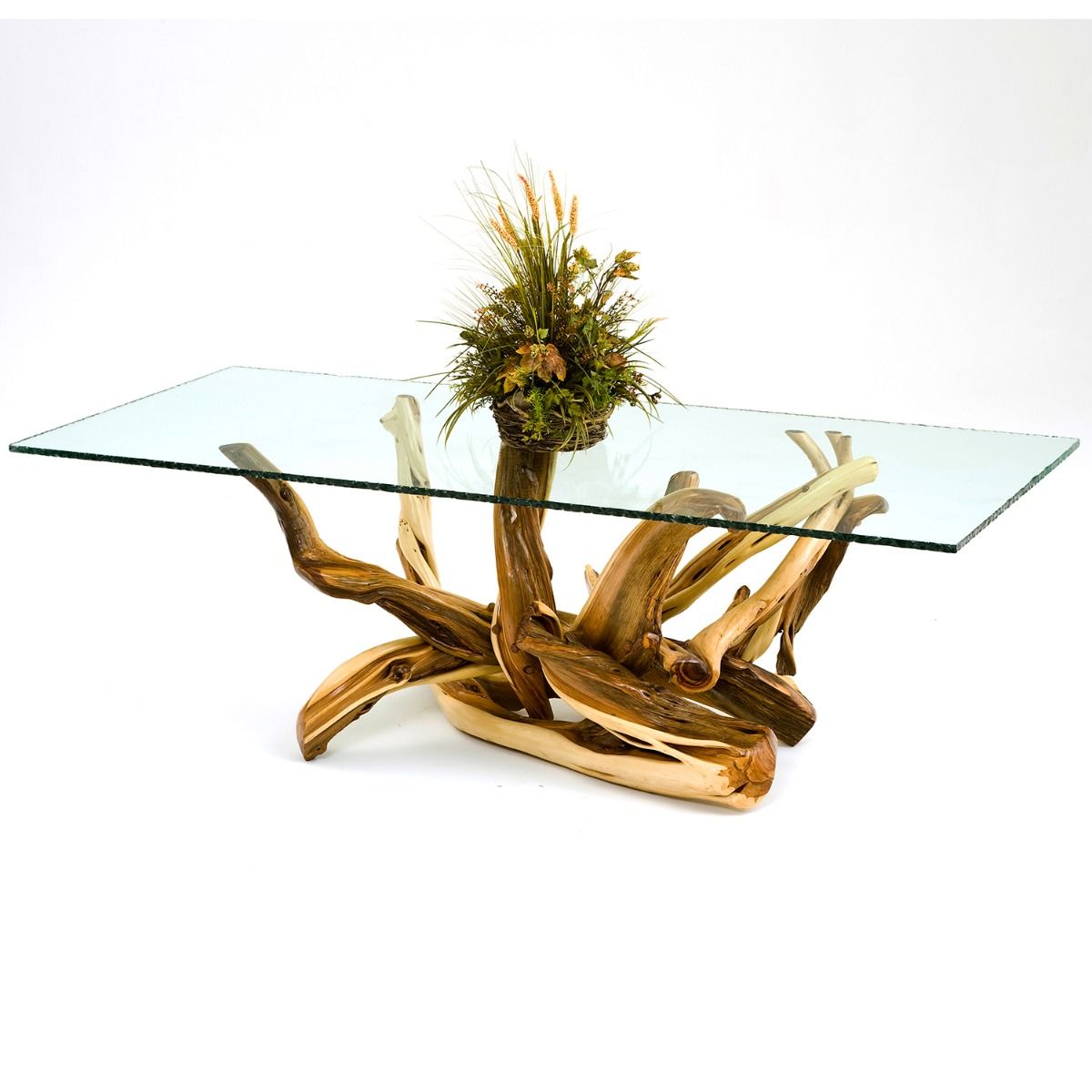 Twisted Trails Juniper Log Dining Table Base