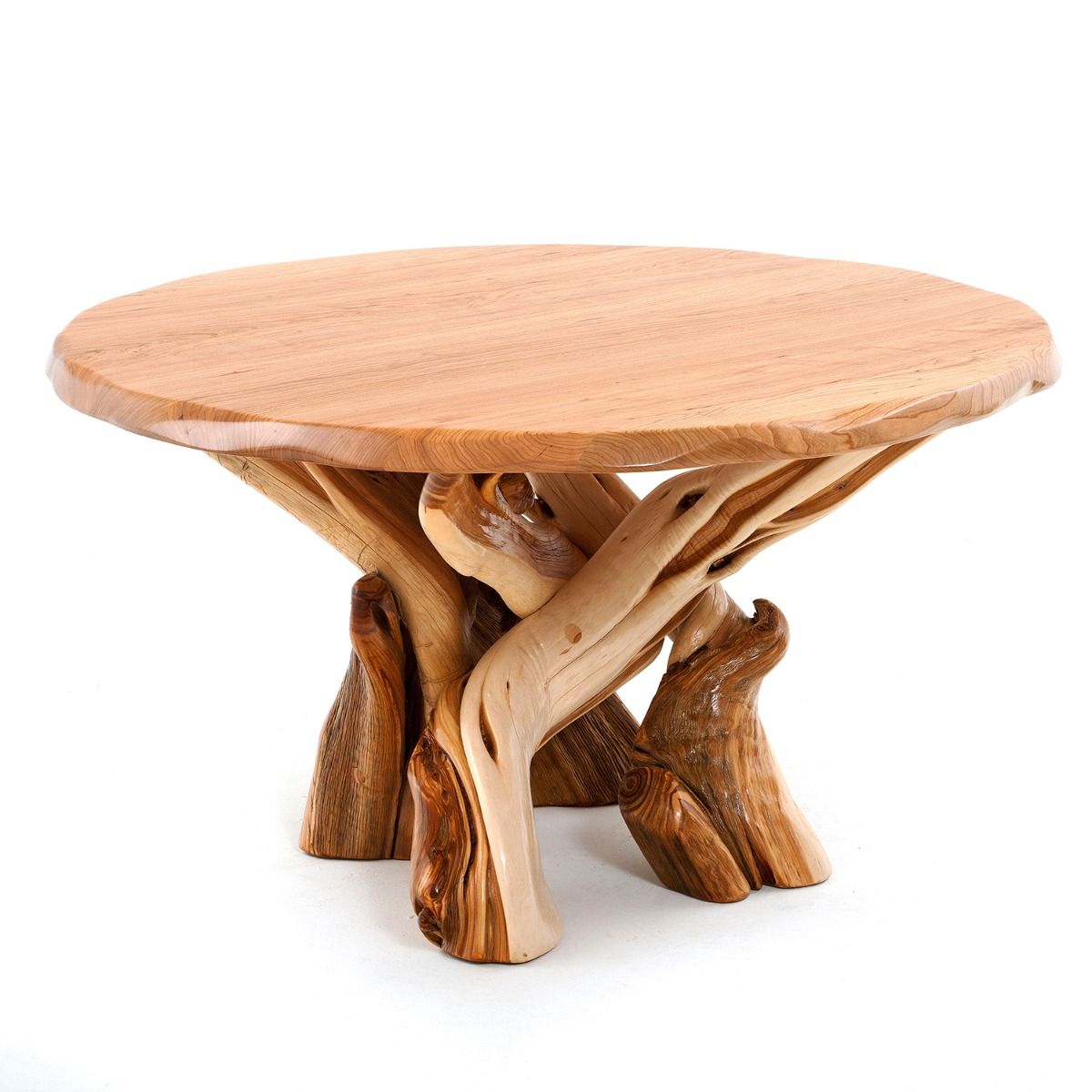 Rustic Juniper Log Dining Table