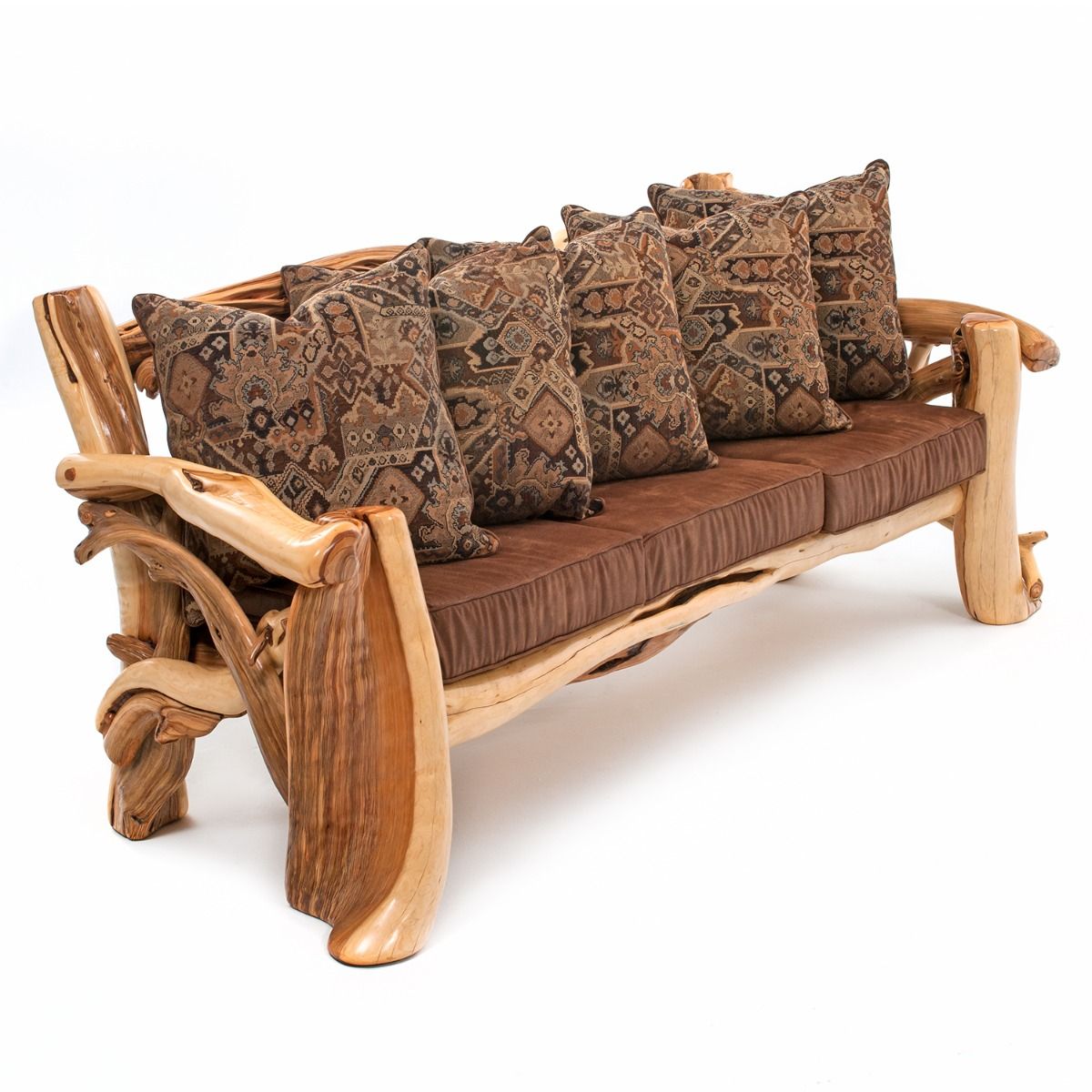 Twisted Trails Juniper Log Sofa
