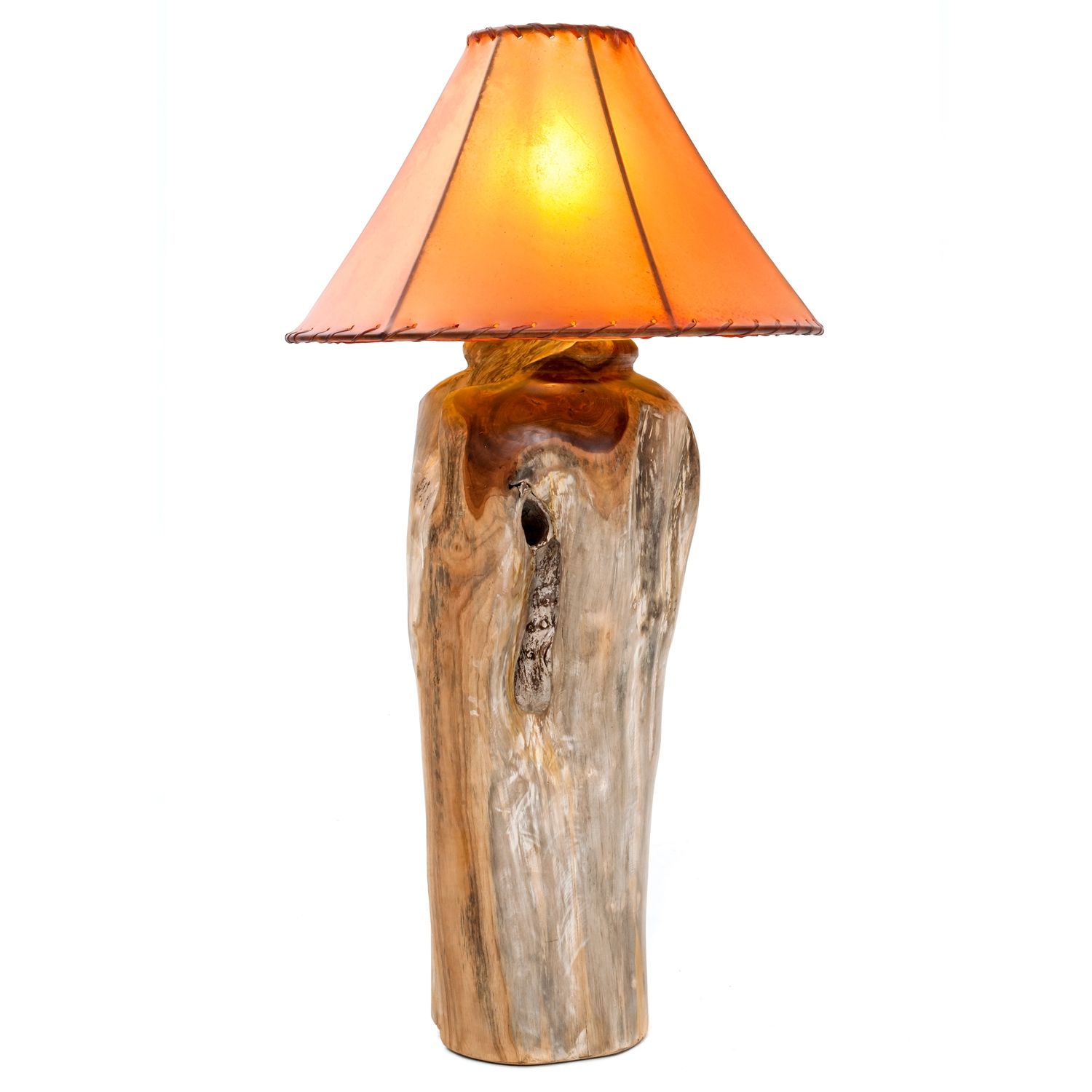 Unique Log Table Lamp