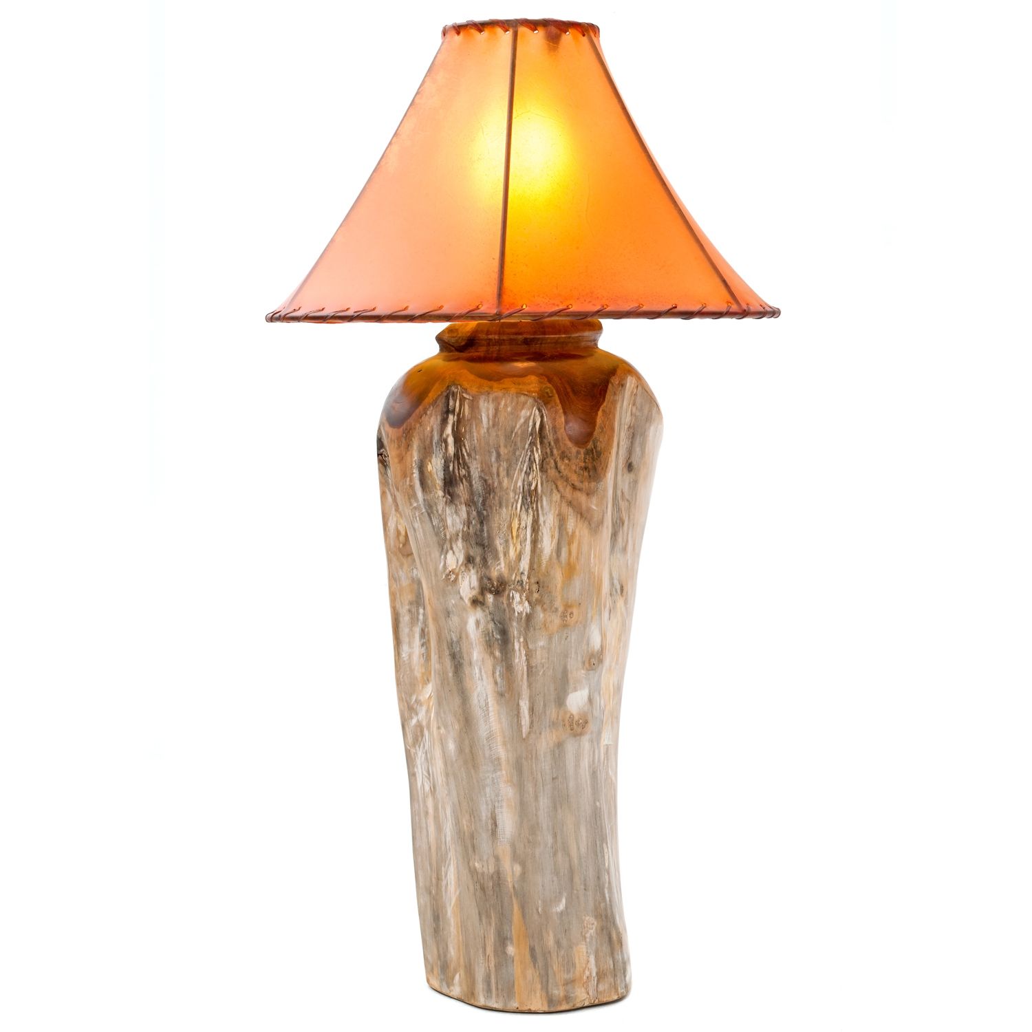 Unique Log Table Lamp