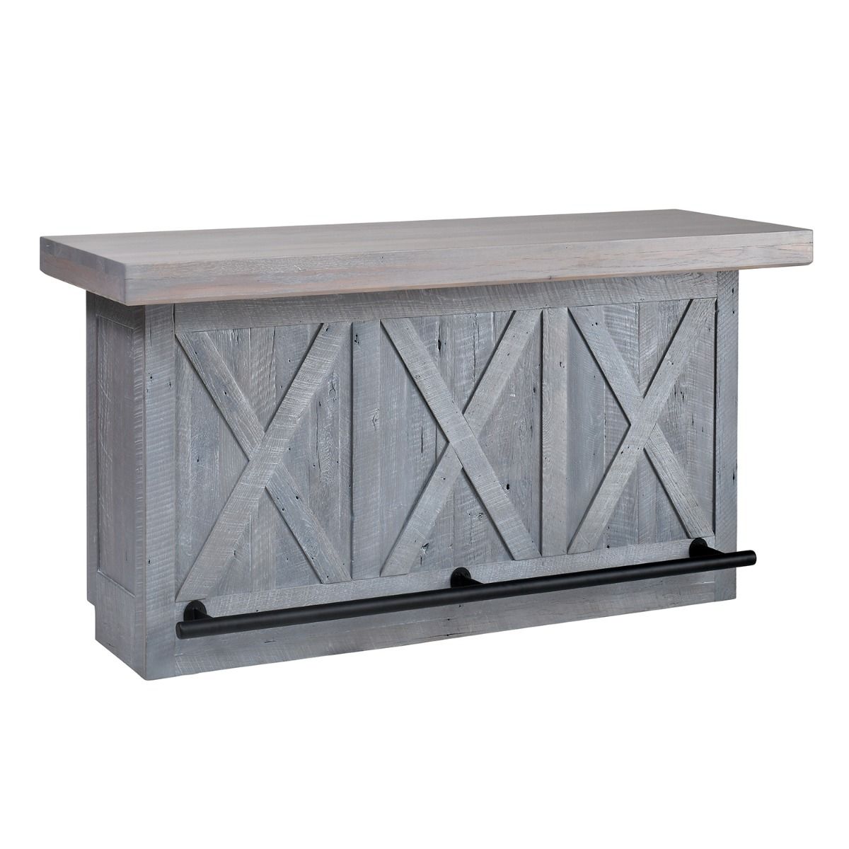 Rustic Reclaimed Barn Wood Barn Door Mini Fridge Bar