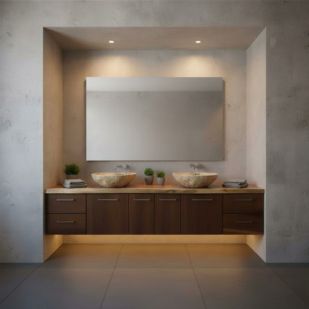 custom floating bathroom vanity