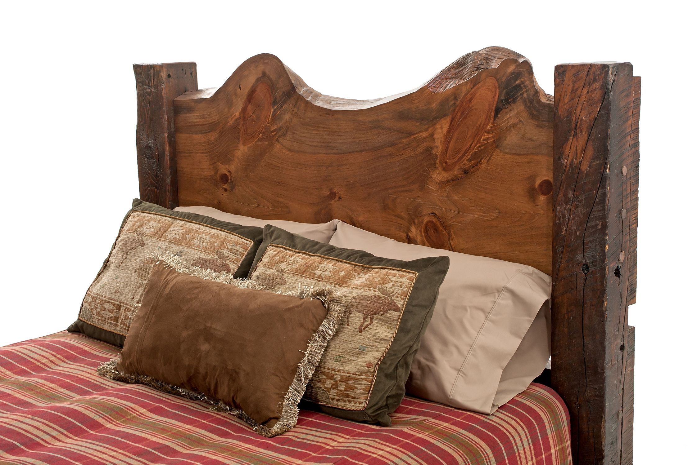 Reclaimed Barn Wood Live Edge Slab Bed