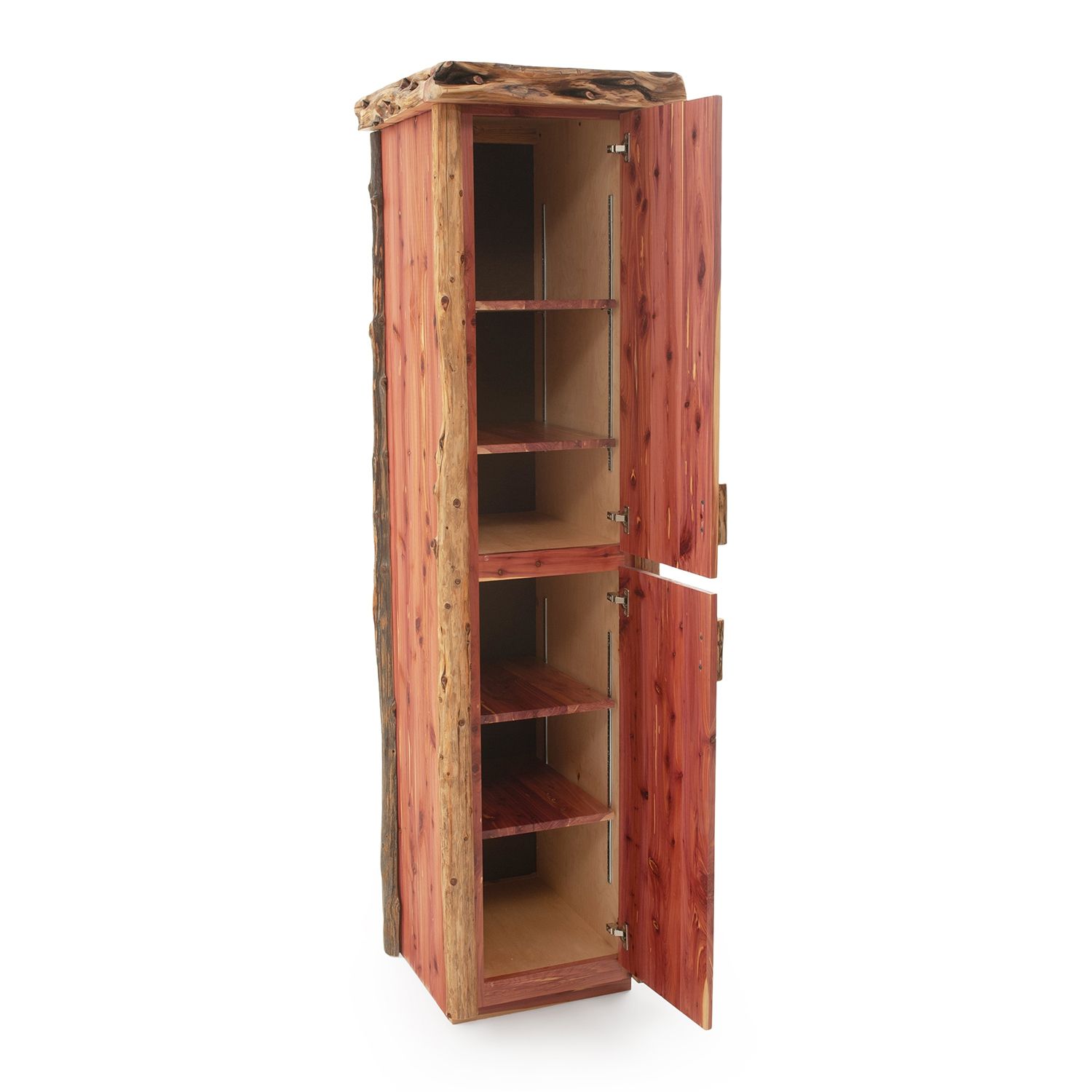 Rustic Red Cedar Log Bathroom Linen Closet