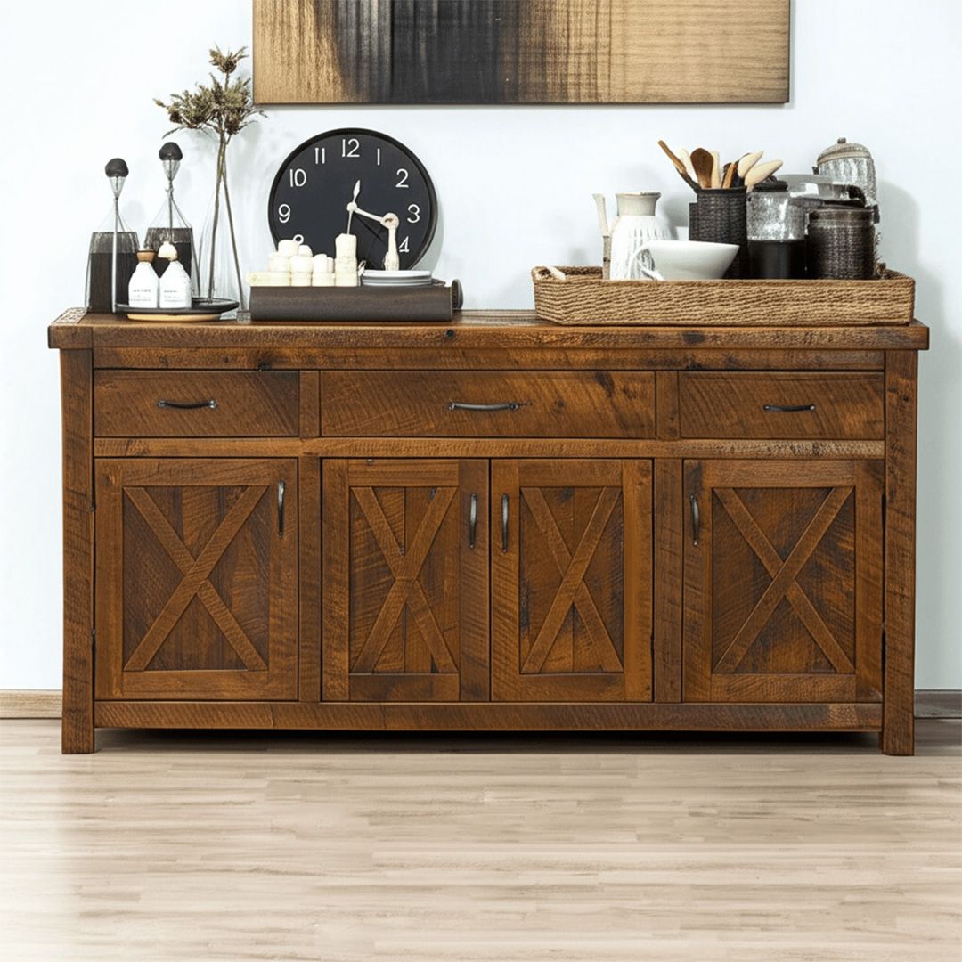 Western Winds Rustic Barnwood Style Buffet and Sideboard