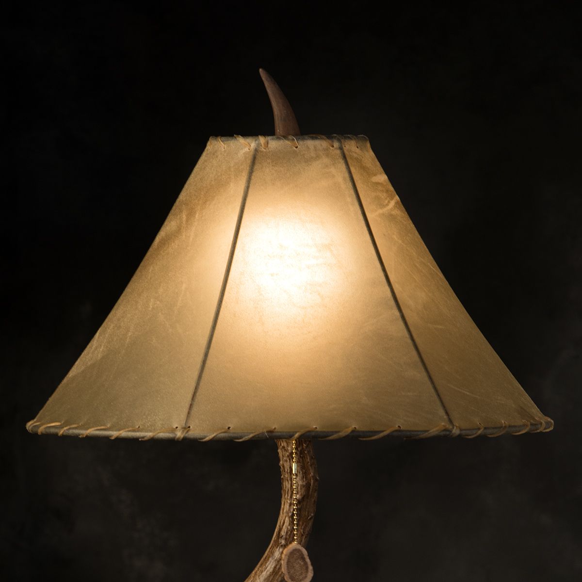 Rustic Rawhide Round Lampshade