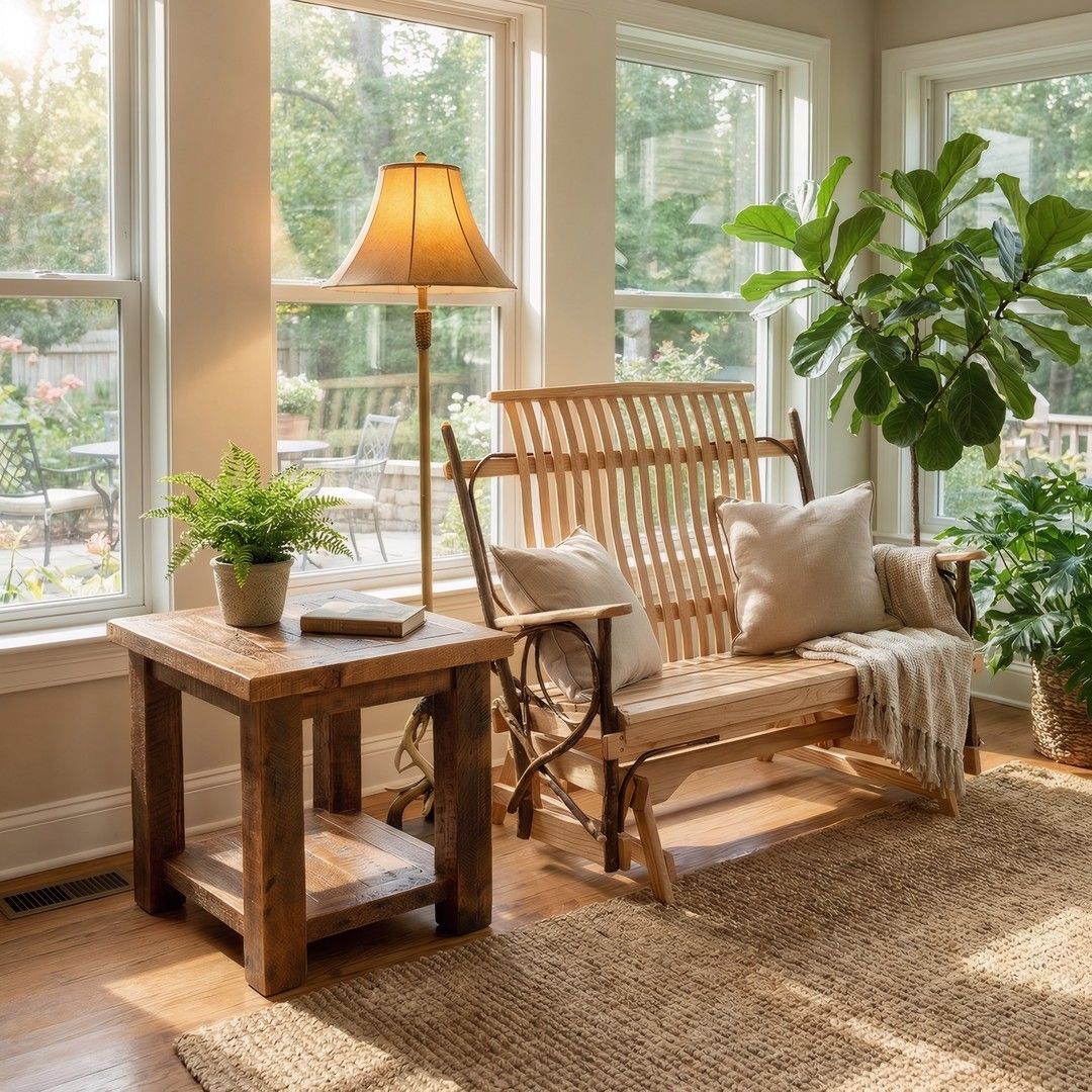 Old Sawmill Timber Frame End Table