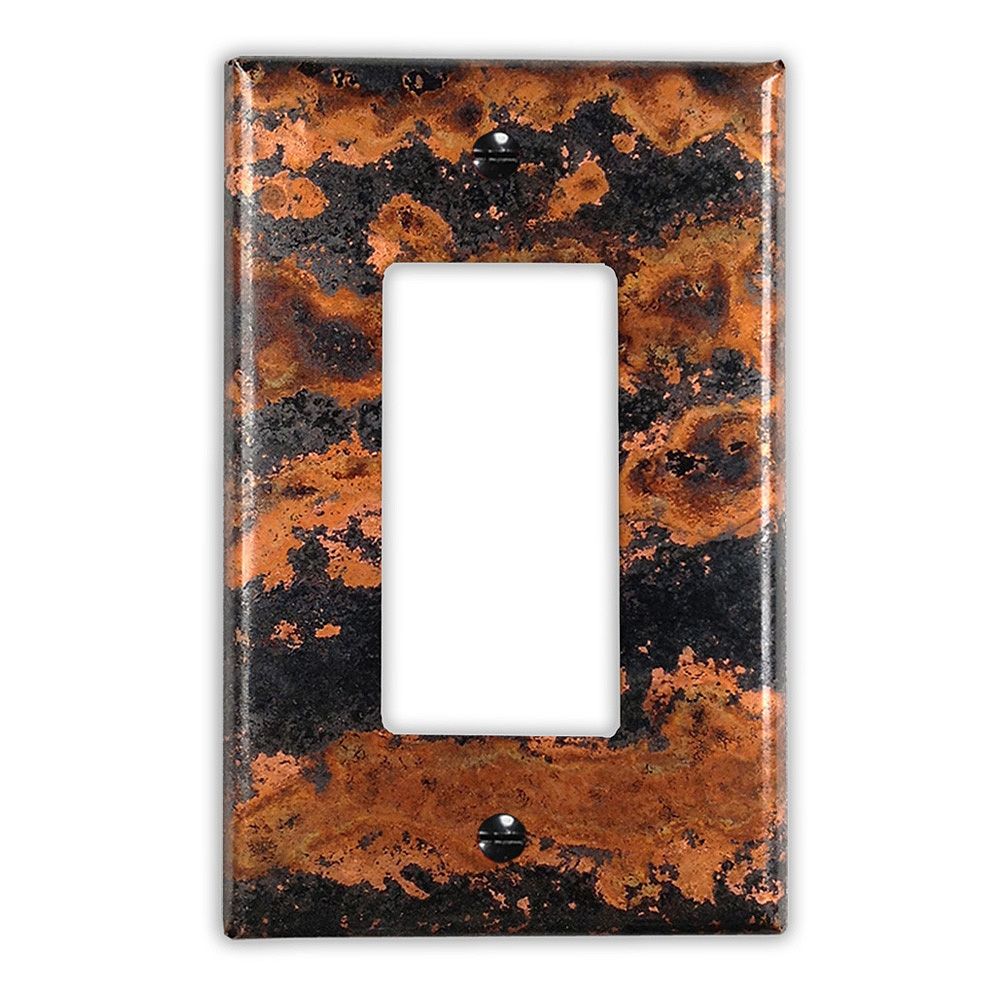 Zebra 1 Rocker Gfi Copper Switch Plate Zebrcop1Rgfi