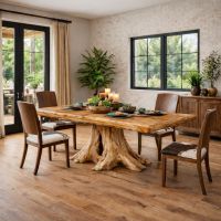 Cedar Stump Base Log Dining Table 95210