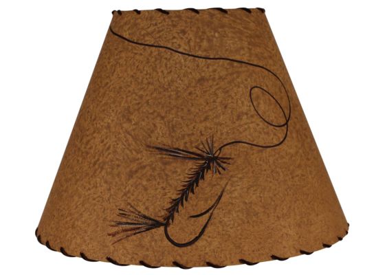 Rustic Fly Fishing Lampshade