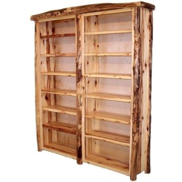 The Solid Wood Bookcase: Rustic, Log, and Country Style Bookcase