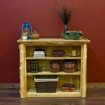 The Solid Wood Bookcase: Rustic, Log, and Country Style Bookcase