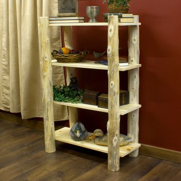 The Solid Wood Bookcase: Rustic, Log, and Country Style Bookcase