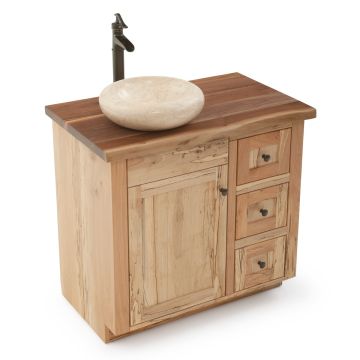 dark walnut vanity unit