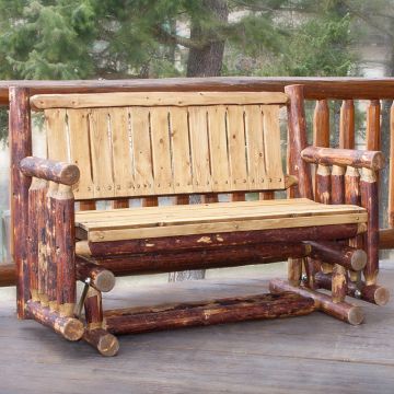 Rustic Log Rocking Chairs, Rockers & Gliders
