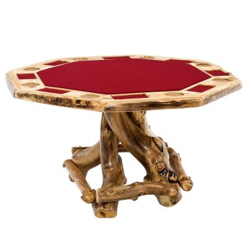 Log & Rustic Game Tables: Poker, Octagon, and Texas Hold 'Em Tables