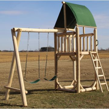 Cedar Log Playsets, Log Children's Swings, Rustic Playgrounds and ...