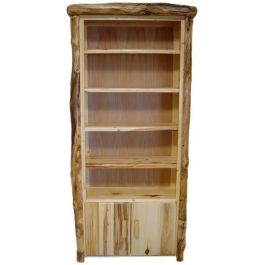 Rustic Log Bookcase