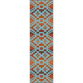 Sacred Trail Red Burst Transparency Runner Rug