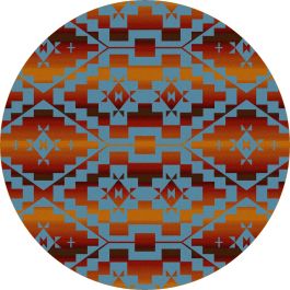 Sacred Trail Red Burst Transparency Area Rug