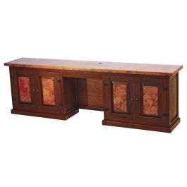 Hand Hammered Copper Desk with Four Doors
