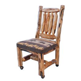 Beartooth Aspen Upholstered Log Office Chairs