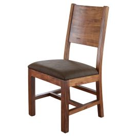 Parota Industrial Panel Back Wood Dining Chair